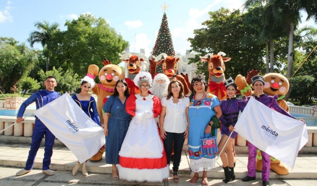 Encendido del árbol de Navidad en Mérida