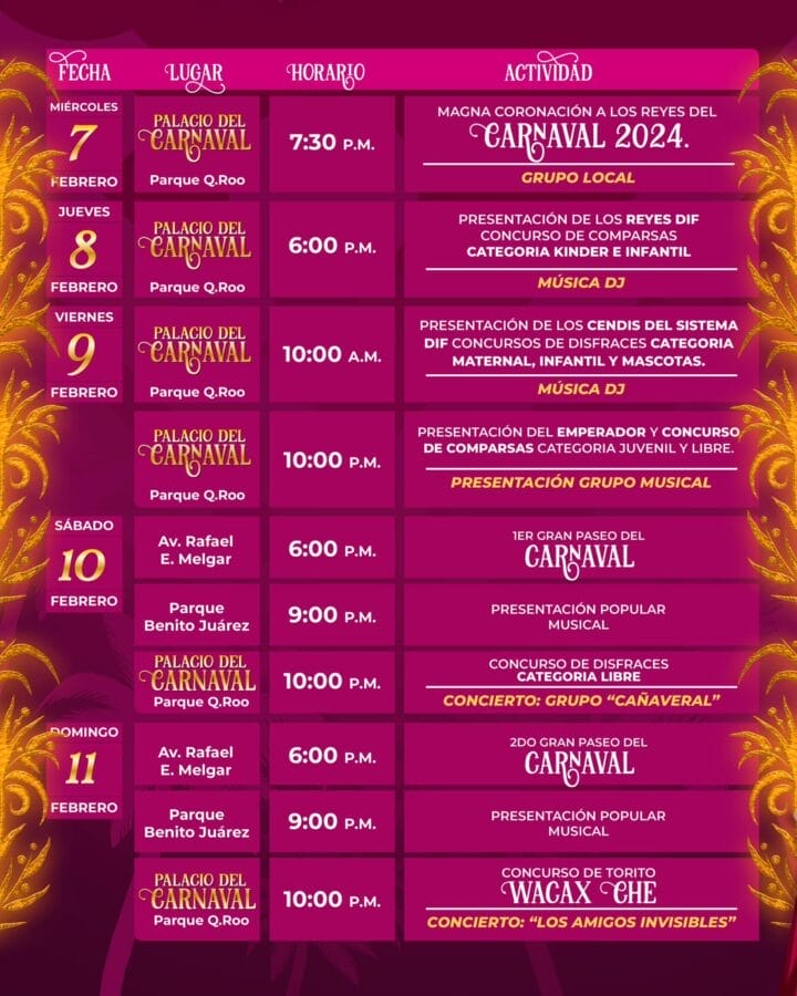 Carnaval de Cozumel 2024, celebra 150 años - Descubro